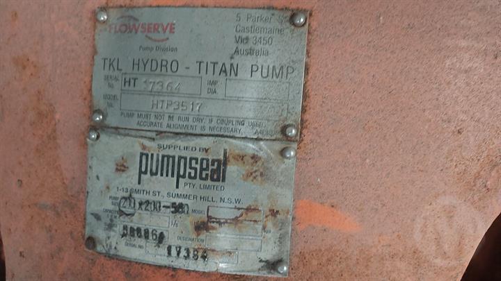 Used Flowserve HTP3517 TKL Hydro Titan Diesel Pump For Auction in Moorebank, Sydney, New South ...