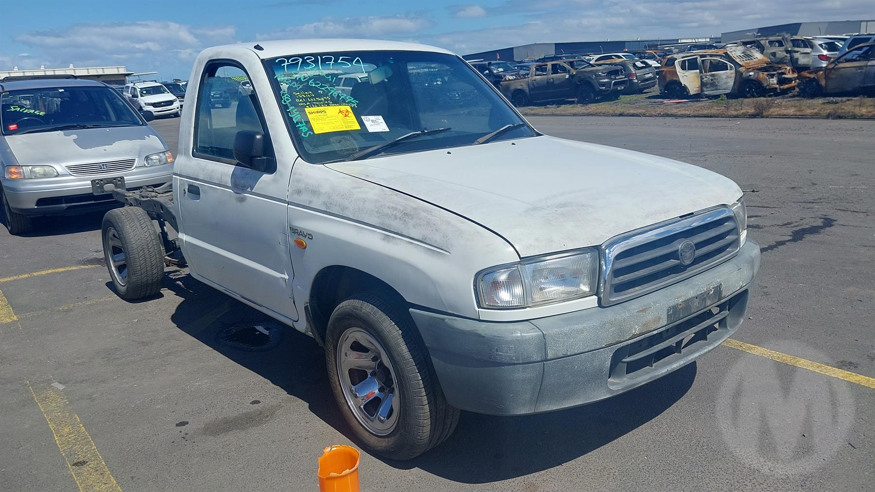 Damaged 2001 Mazda B2600 Bravo DX Cab Chassis For Auction in National ...